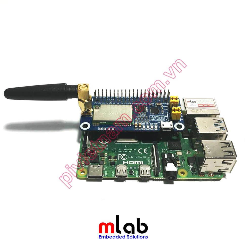Module SX1268 LoRa HAT 433MHz dành cho Raspberry Pi